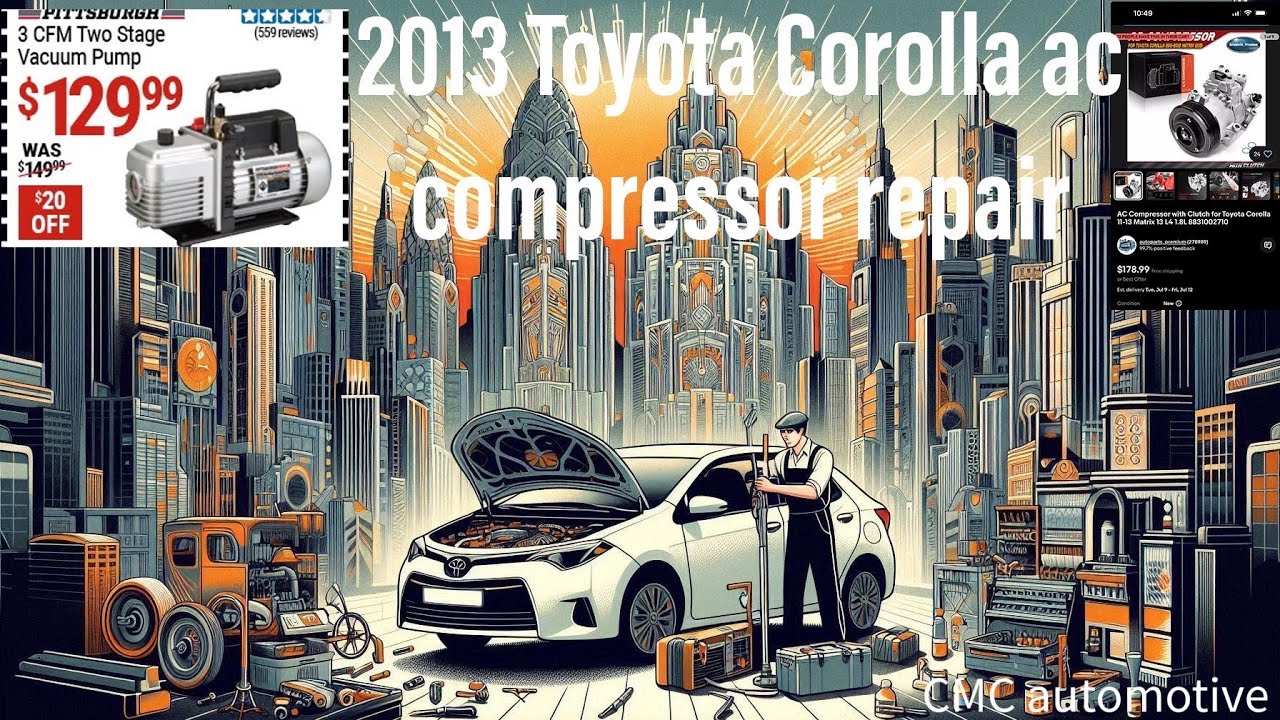 2013 Toyota Corolla AC compressor symptoms failing and repair - YouTube