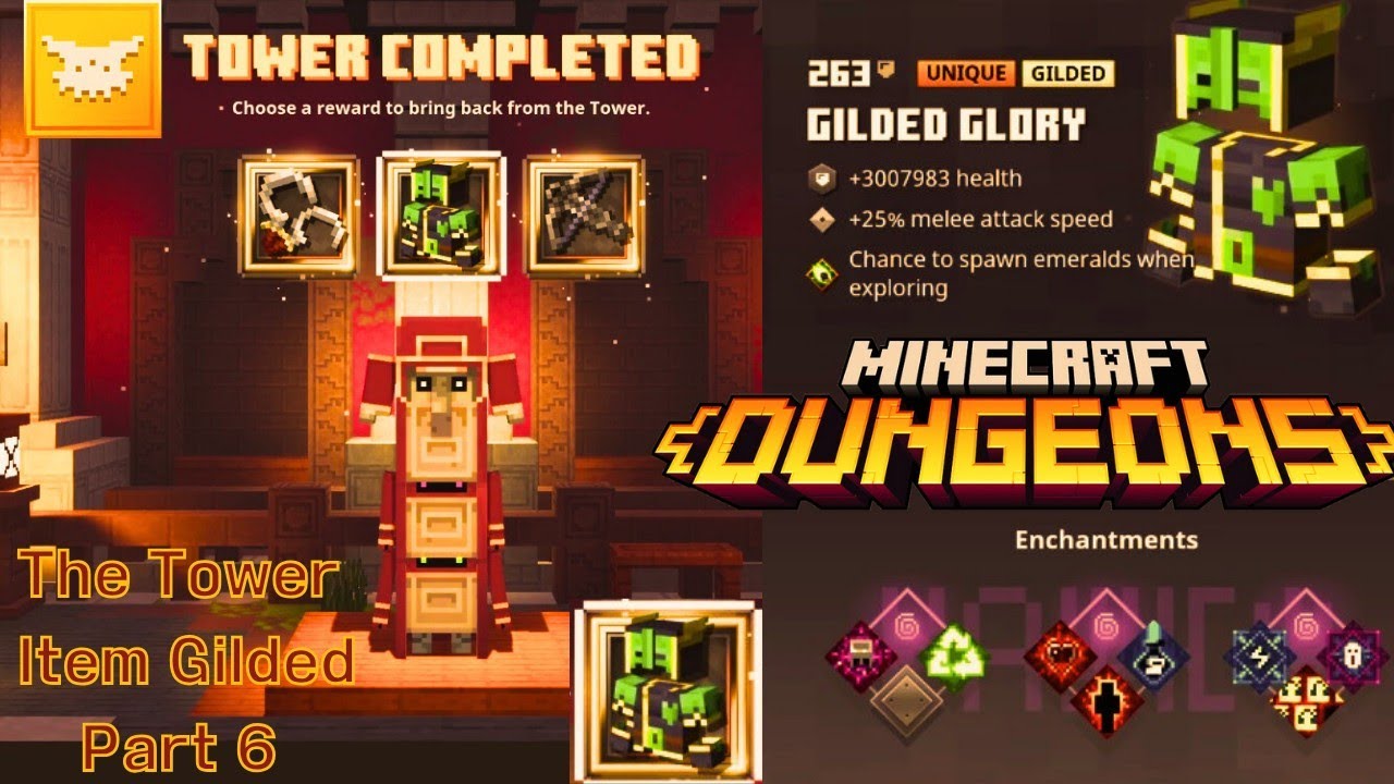 Unlock the Gilded Glory Item in Minecraft Dungeons | Best Gilded Gear ...