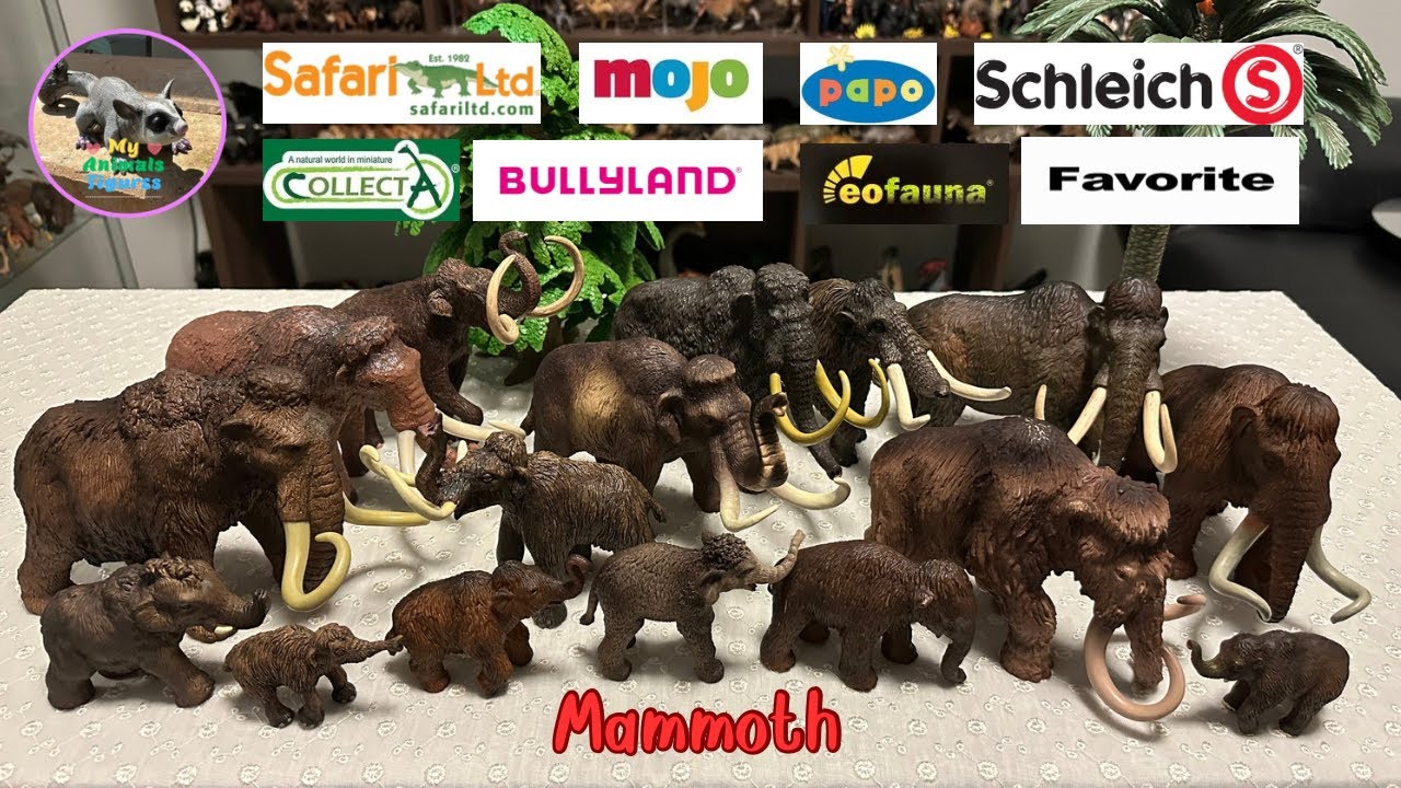 Mammoth 8 Brand Safari Mojo Papo Schleich CollectA Bullyland Eofauna ...