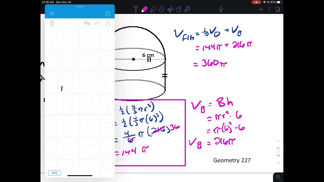 Geometry Notes 15.3 Volume of Pyramids & Spheres - YouTube