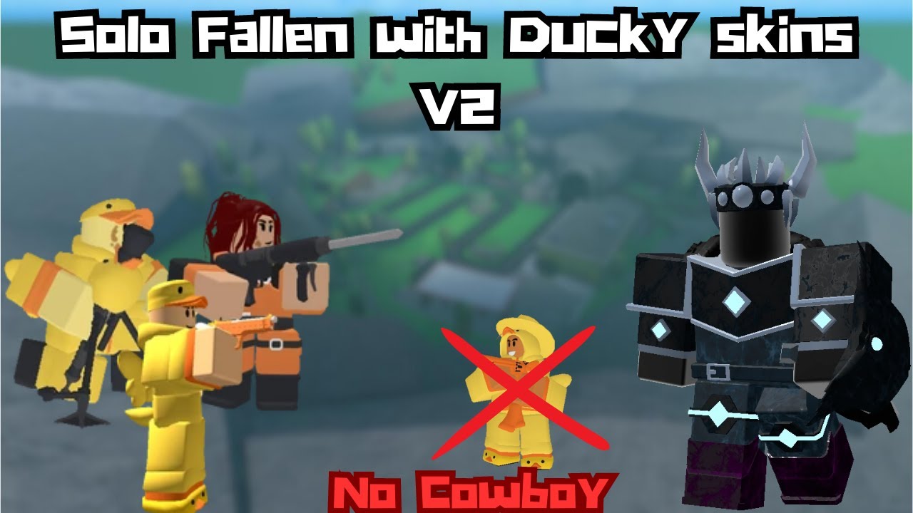 Solo Fallen with Ducky skins only (No Cowboy) | TDS | Roblox - YouTube