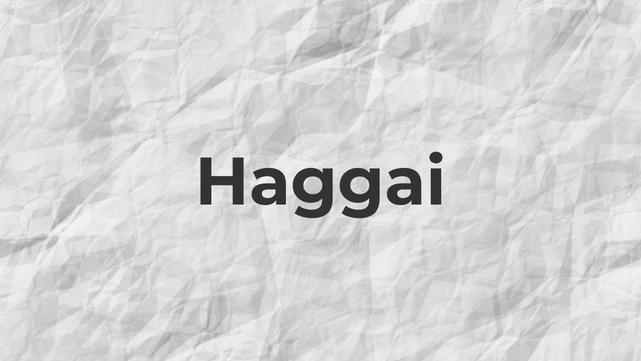 Introduction to the Book of Haggai | Holy Bible - Indian Sign Language ...