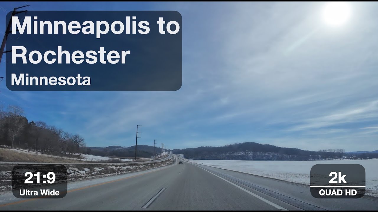 Minneapolis to Rochester | 21:9 Aspect Ratio, 2k QHD Resolution - YouTube