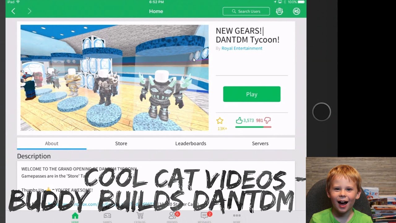 Roblox Let's Play New Gear! DanTDM Tycoon | Building The Diamond ...