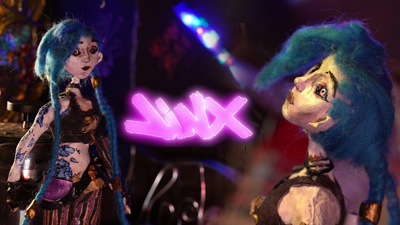Making : JINX - ARCANE - a silicone stop motion puppet - YouTube