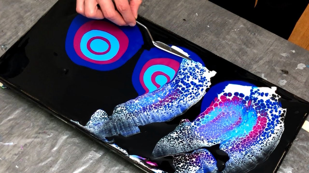 FANTASTIC Puddle Pour & Lacing MAGIC! ~ Acrylic Pouring Tutorial - YouTube