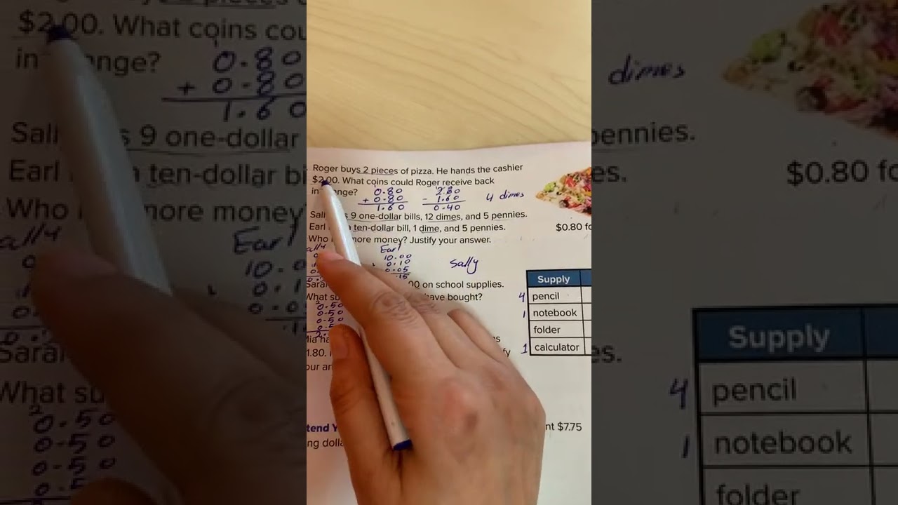 Reveal Math Grade 4 Lesson 12-5 Solve problems involving money - YouTube