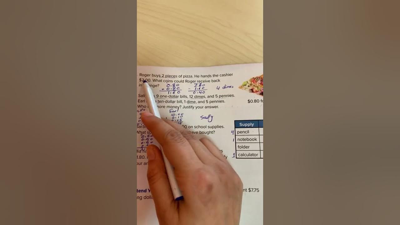 Reveal Math Grade 4 Lesson 12-5 Solve problems involving money - YouTube