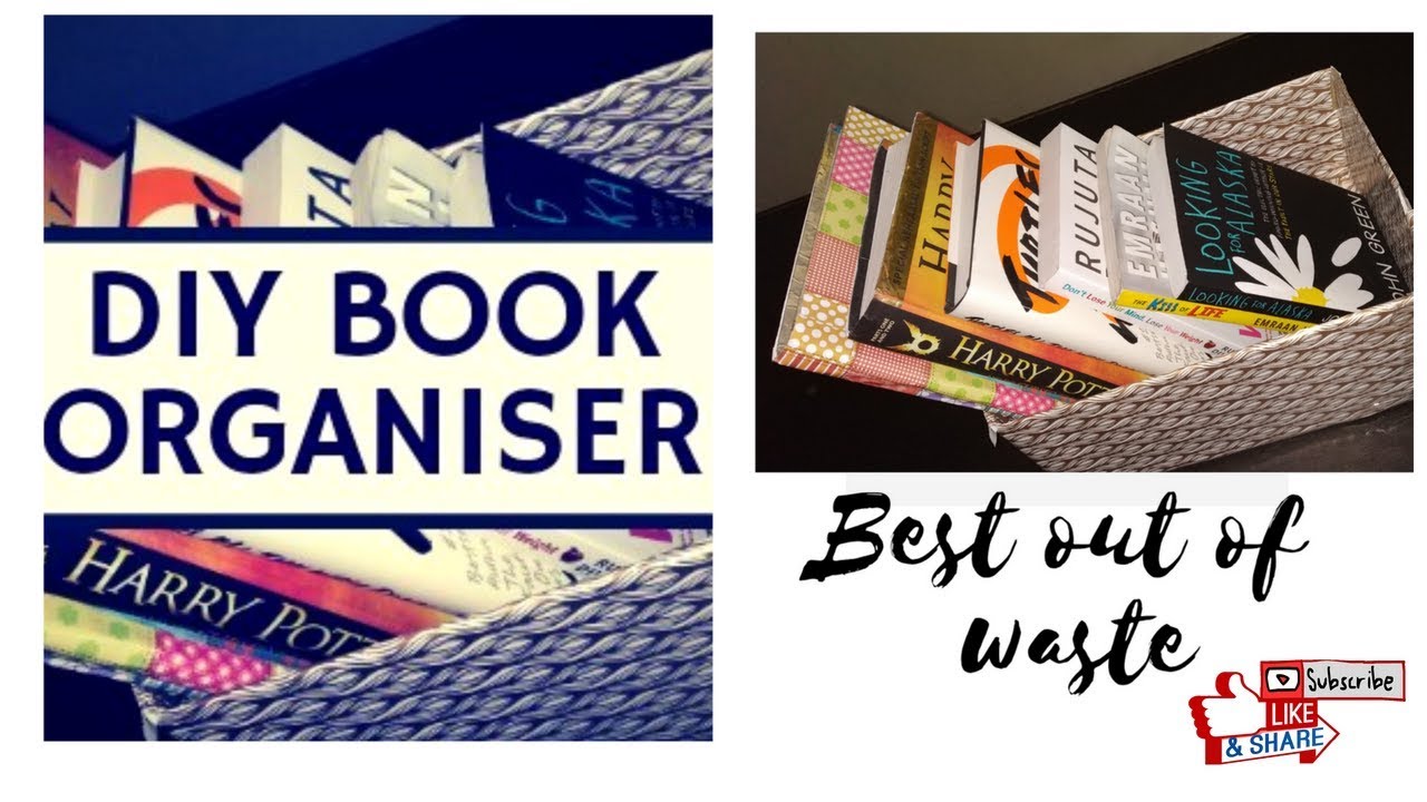 How to make book holder | Best out of waste |DIY Book Organizer That ...