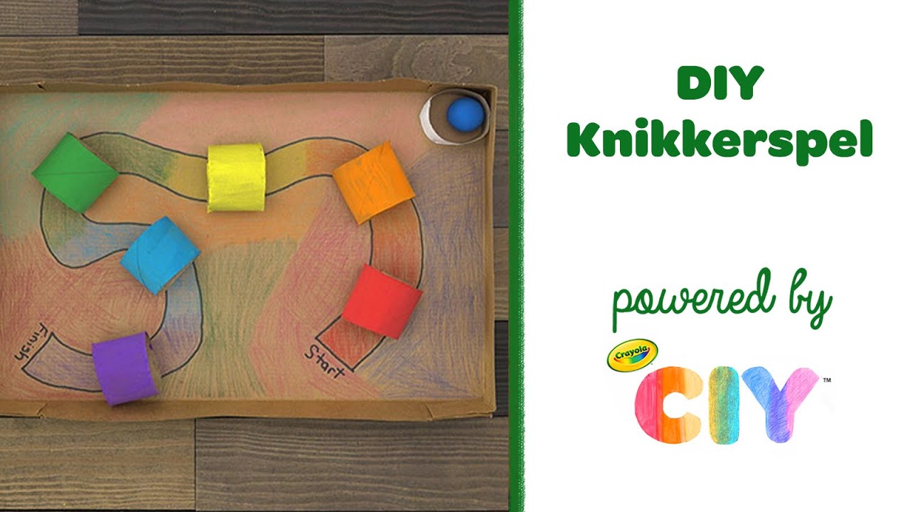 Knutselidee || Crayola DIY: Knikkerspel - YouTube