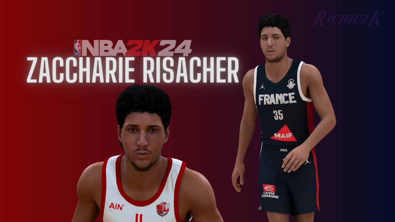 Zaccharie Risacher Face Creation NBA 2K24 - YouTube