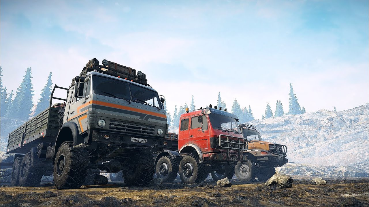 Snow Runner POV Driving Cement for the region - YouTube