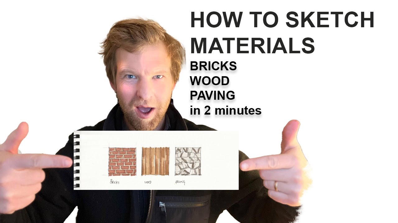 How to draw 3 common architectual materials in simple steps. A follow ...
