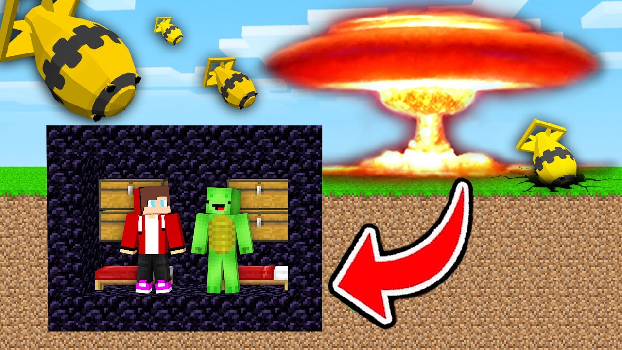 Mikey & JJ Underground Base vs Nuclear Bomb in Minecraft - Maizen - YouTube