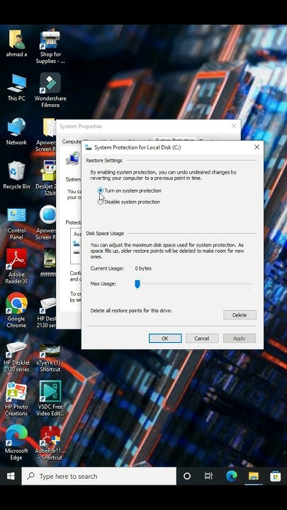 How to turn on system protection in windows 10 - YouTube