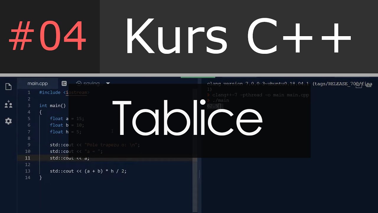 Tablice #4 | Kurs C++ (2021) - YouTube