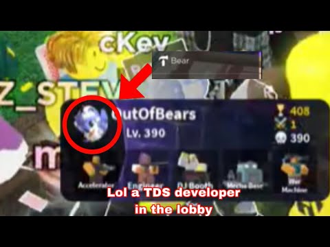 TDS DEV SPOTTED IN THE LOBBY!..|ROBLOX - YouTube
