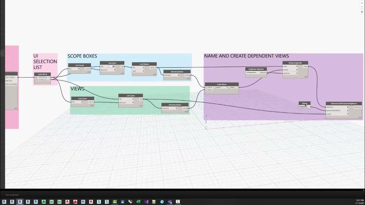 Dynamo DataShapes node to create dependent views in Revit - YouTube
