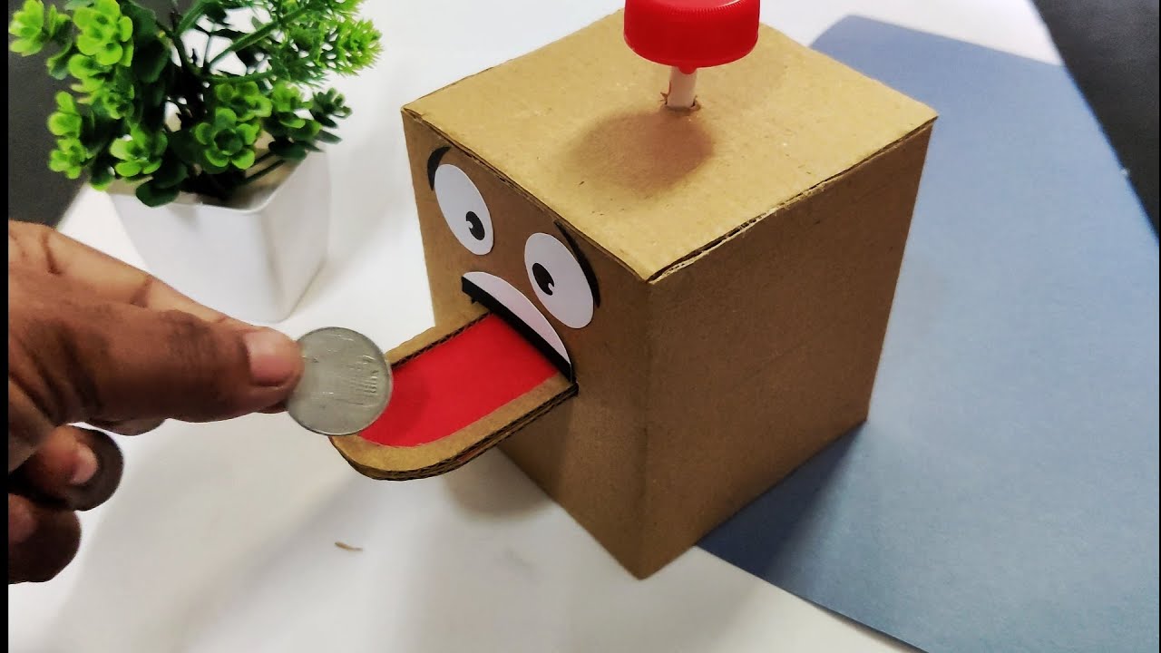 How to make Coin Bank from Cardboard || Easy & Awesome Cardboard ...