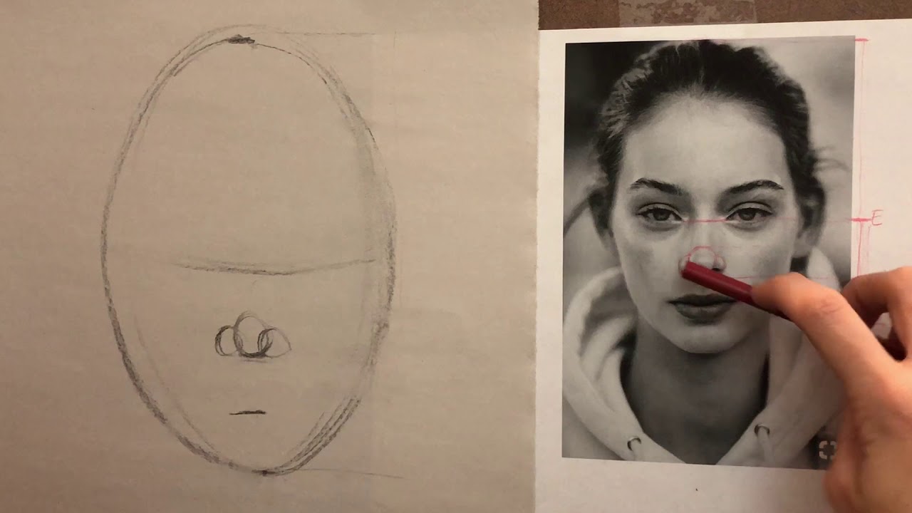 Mapping Out the Portrait part 1- front view - YouTube