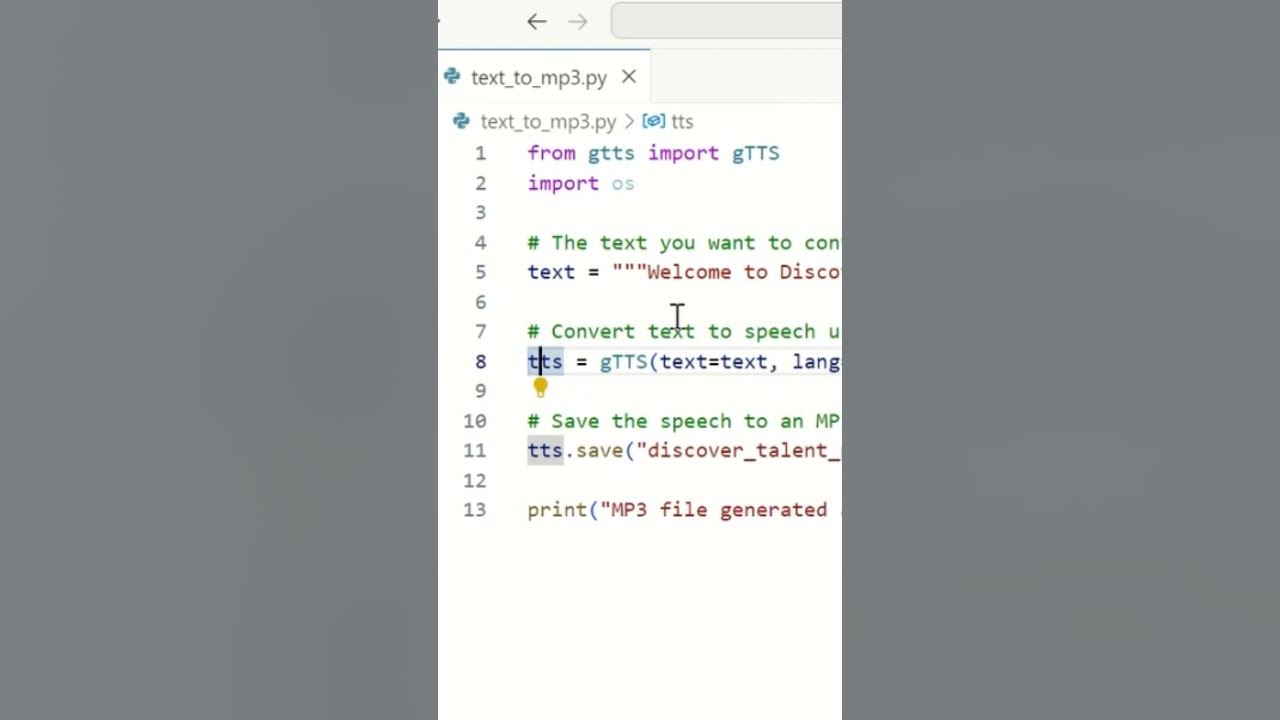 Python Text to Speech Tutorial #shorts - YouTube