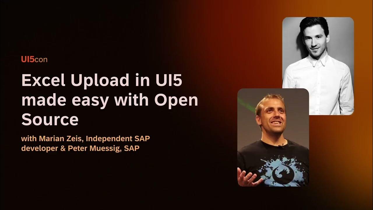 UI5con 2023: Excel Upload in UI5 made easy with Open Source - YouTube