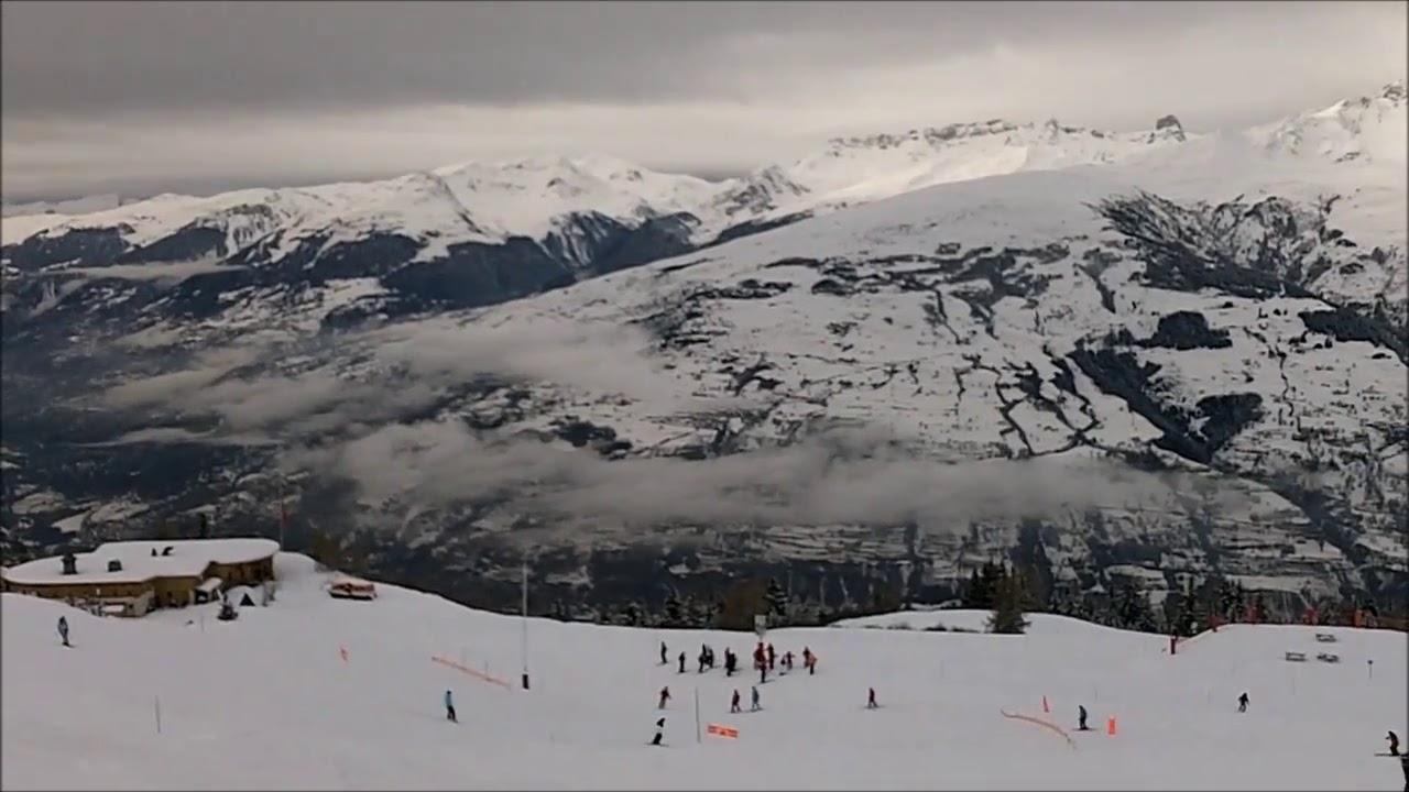 Skiing in Les Arcs from Aiguille Rouge - YouTube