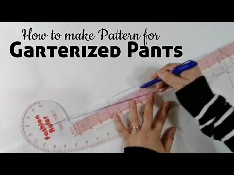 How to Make Pattern for Garterized Pants - YouTube