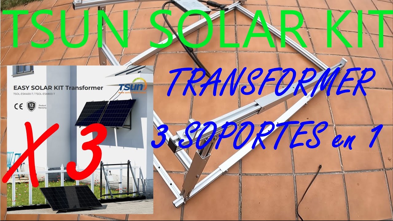 Estructura de panel solar para balcón, pared, suelo... con ...