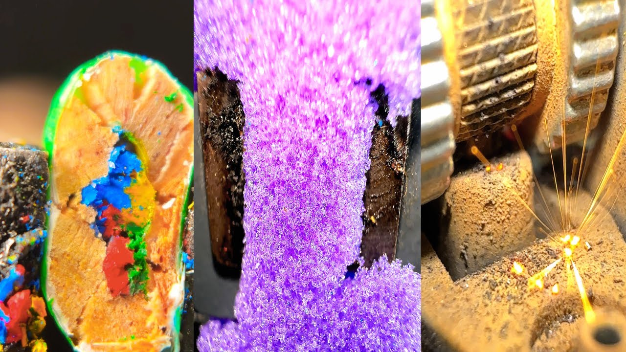 6 Amazing Macro Shots. Crushing, Cutting, and Close-Ups. - YouTube