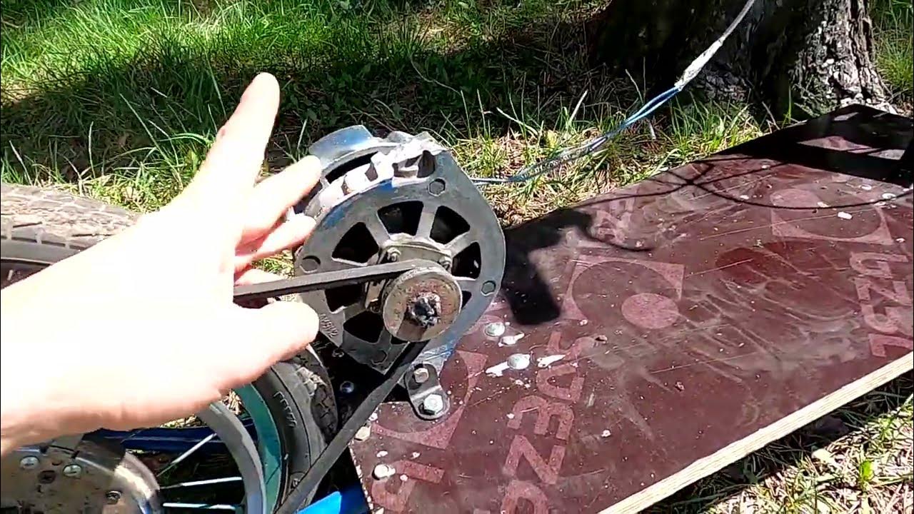 Электросамокат из генератора для деревни с накатиком из фанерки) - YouTube