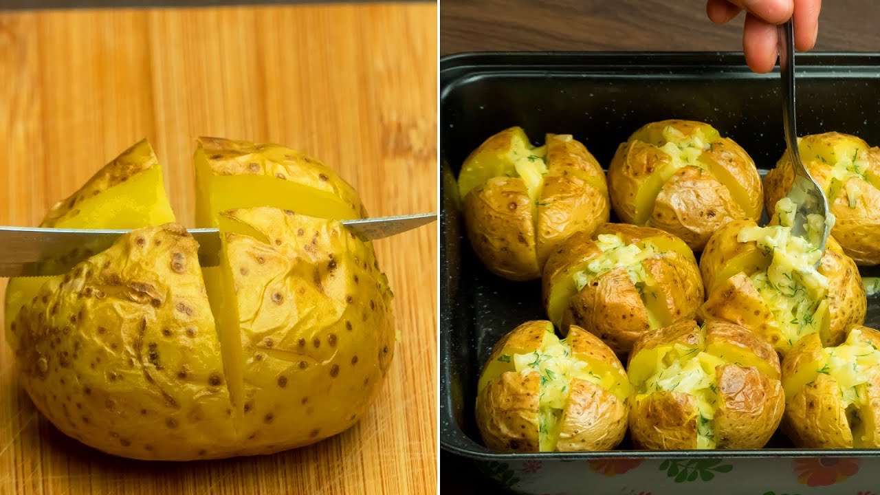 Patatas Al Horno Tiernas Y Crujientes Una Guarnición Para Carnes Y