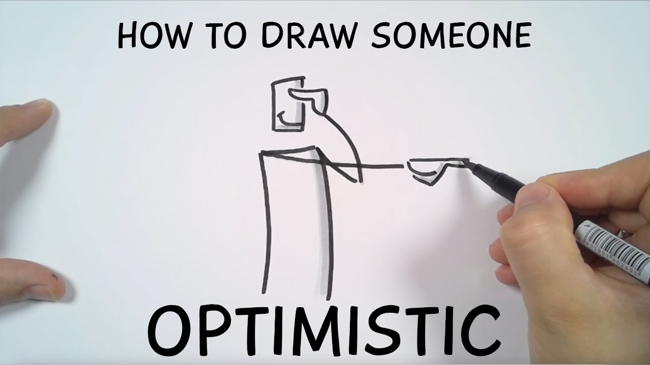 How to draw someone optimistic - YouTube