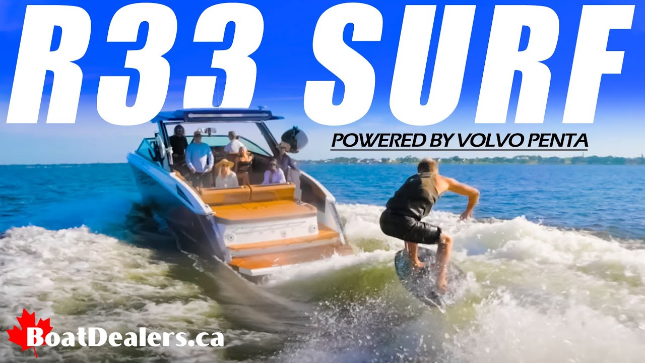 All New Cobalt Boats R33 Surf Powered By Volvo Penta - YouTube