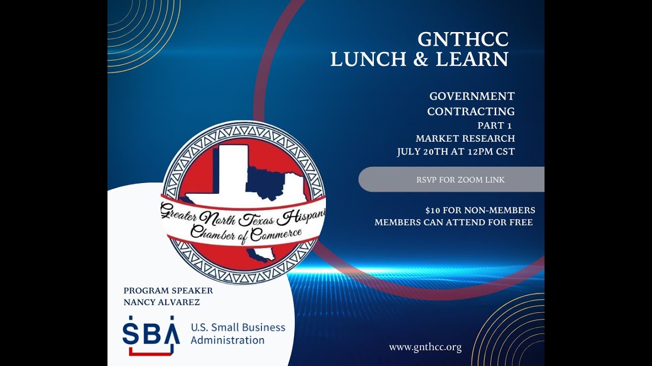 SBA Lunch and Learn-Market Research for Government Contracts - YouTube