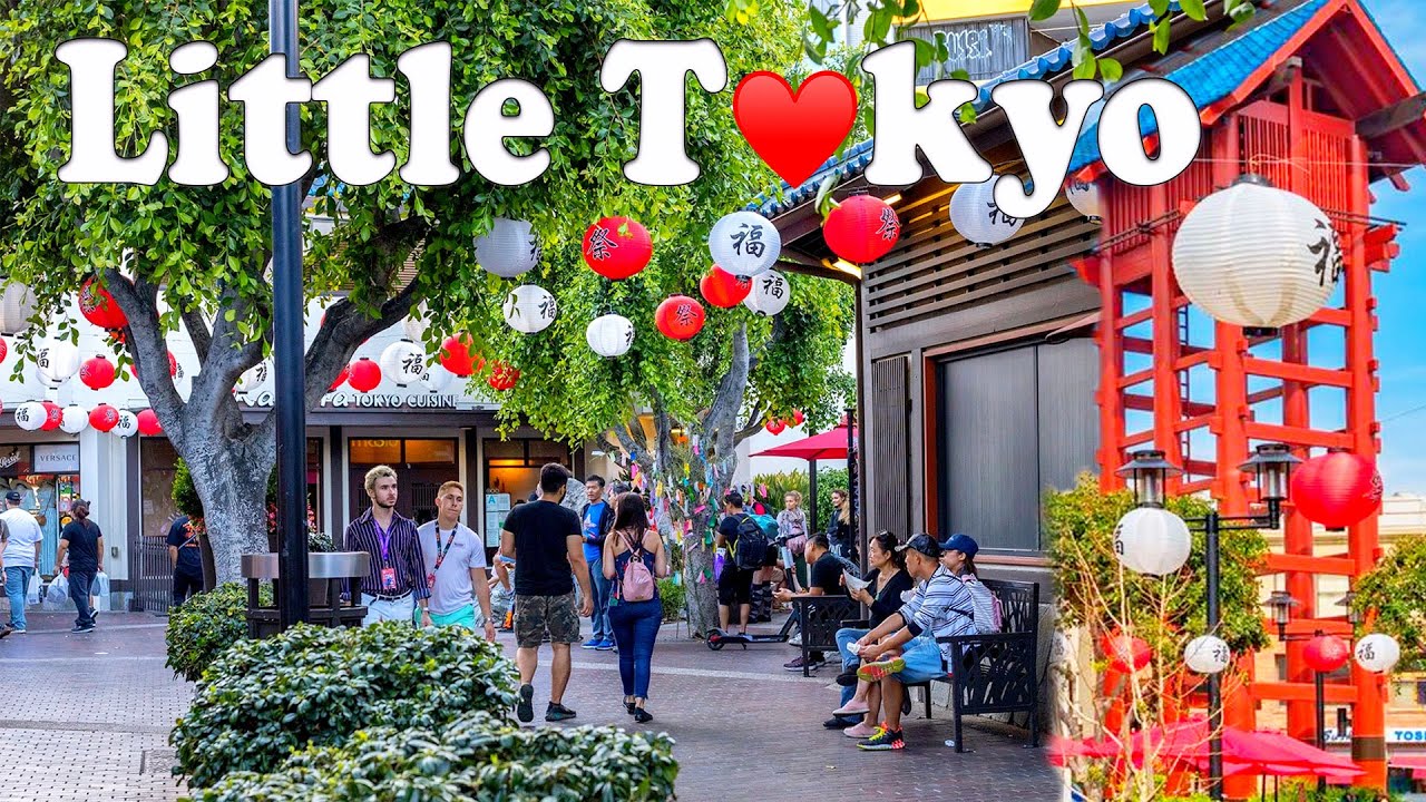 Walking Tour of Little Tokyo in Downtown Los Angeles - California - USA ...