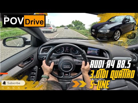 2012 Audi A4 B8.5 3.0TDI 245hp Qattro S-Line | POV Test Drive