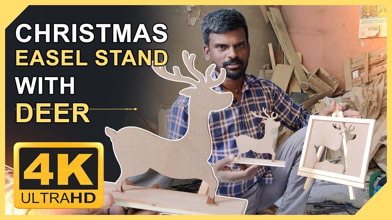 Christmas Easel Stand with deer 🦌🦌🦌 - YouTube