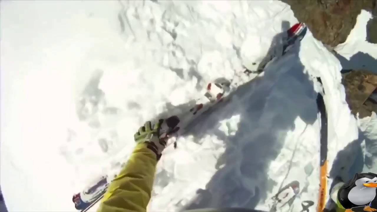 I put DK Summit over people falling off mountains while skiing - YouTube