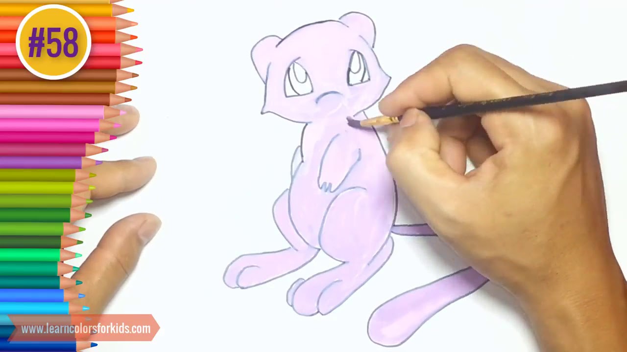 Learn How to Draw Mew from Pokemon Step by Step, Drawing for Children ...