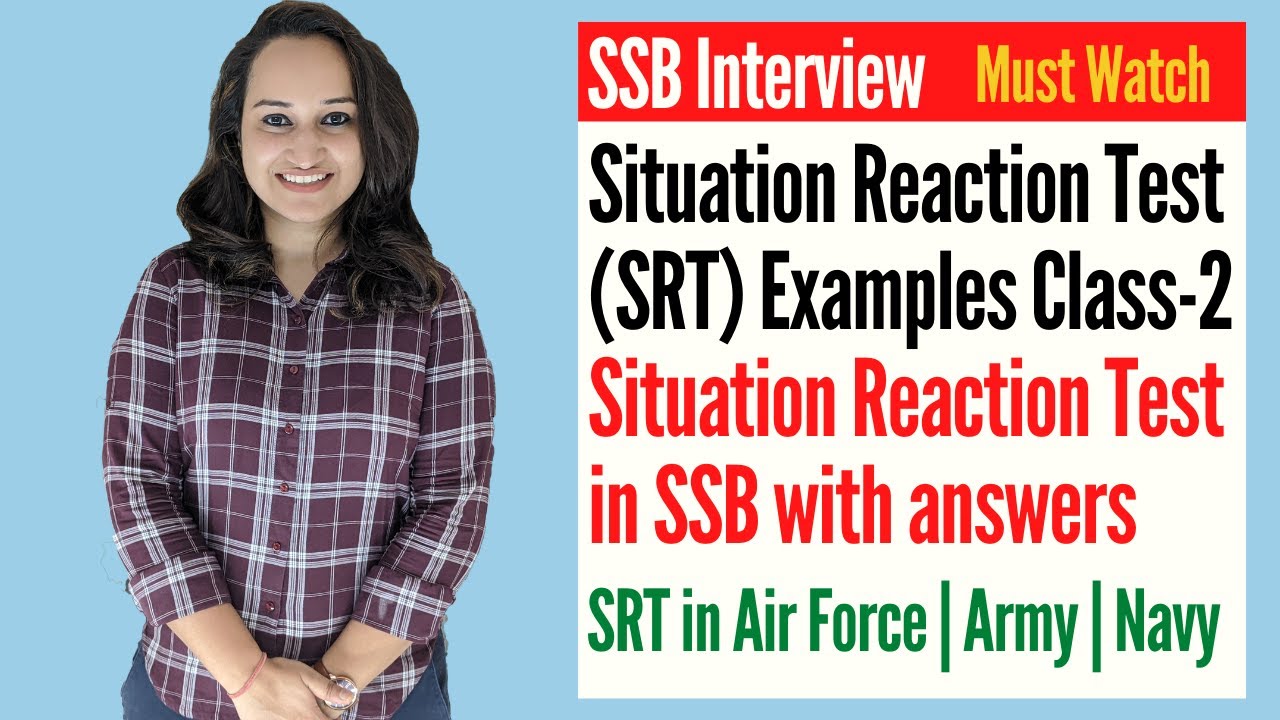 Situation Reaction Test (SRT) in SSB | Situation reaction test in SSB ...