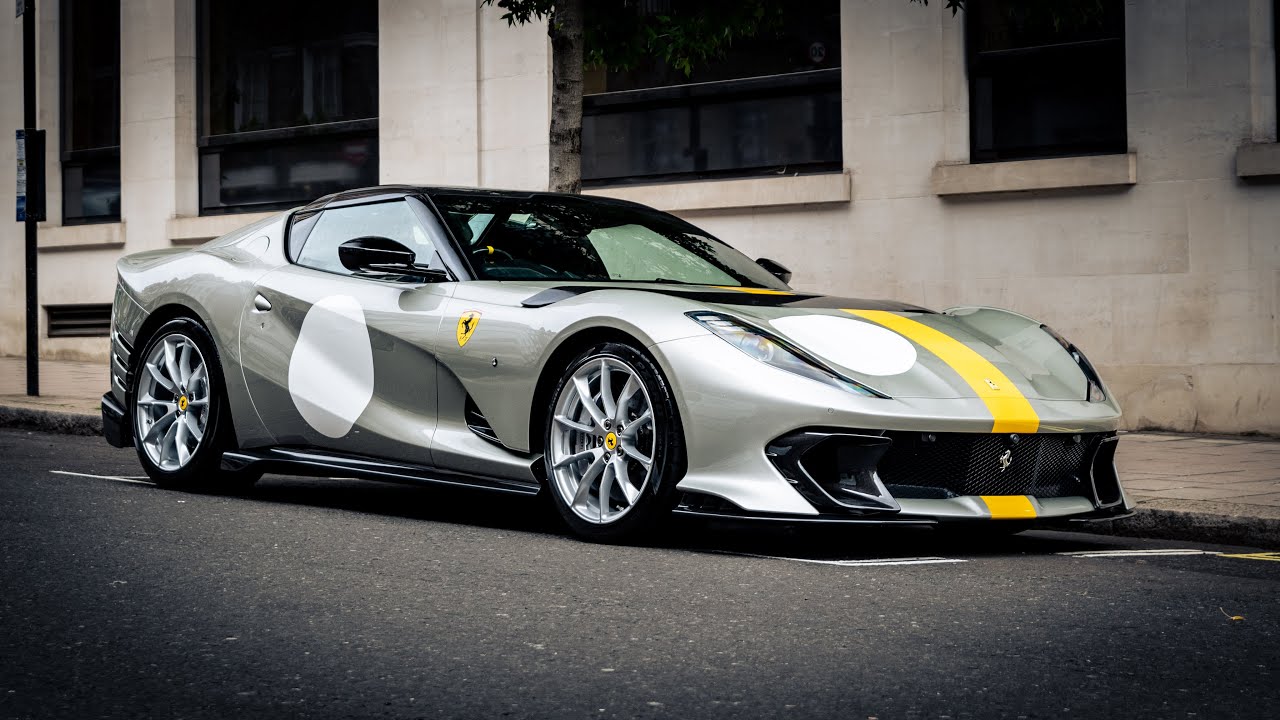 2x BRAND NEW Ferrari 812 Competizione Aperta driving in London!! - YouTube