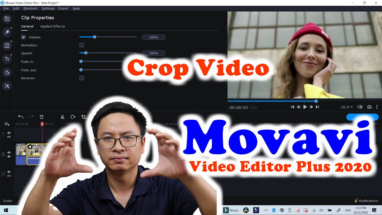 How to Crop Video - Movavi Video Editor Plus 2020 Tutorial For ...