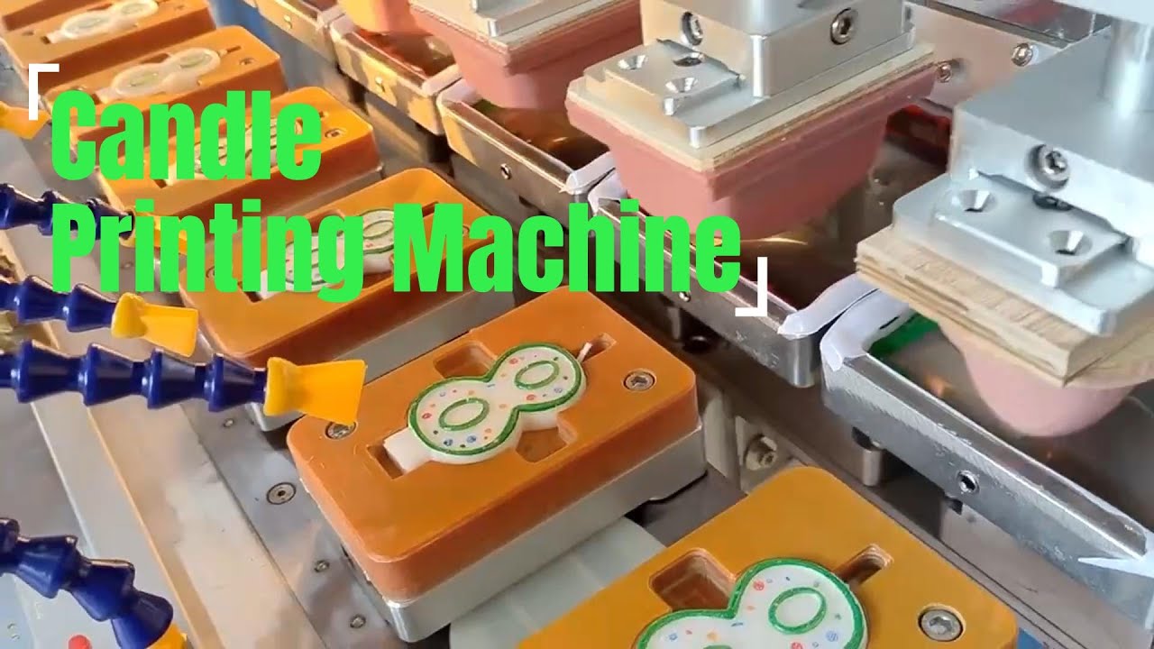 Multi Color Birthday Number Candle Pad Printing Machine - YouTube