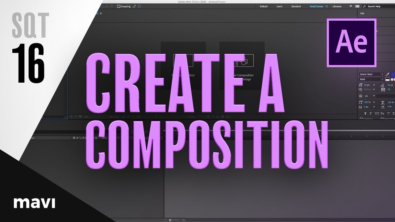 How To Create a New Composition in After Effects [Super Quick Tutorial ...