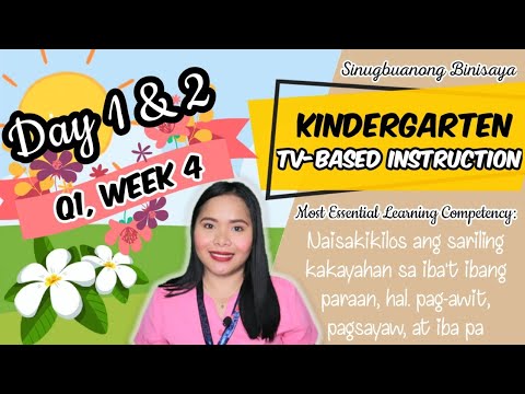Kinder Q1 Week 4 Day 1&2 TV-based Instruction - YouTube