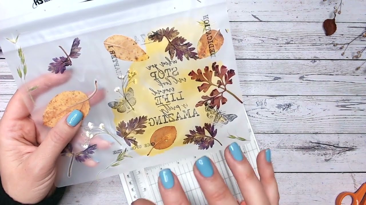 NEW CRAFT TECHNIQUE! 🍁 Laminating Leaves Thanksgiving Card 🍁 - YouTube