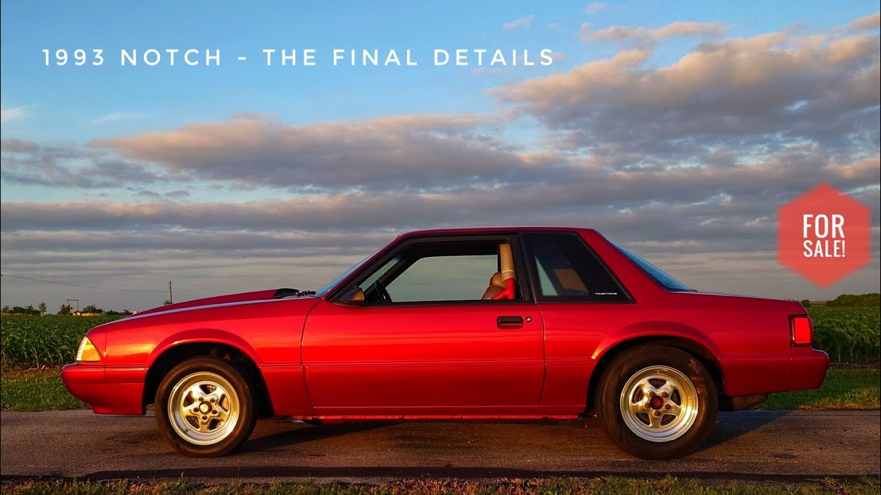 All Cleaned Up & Needing a New Driver - 1993 Electric Red Foxbody Notch ...