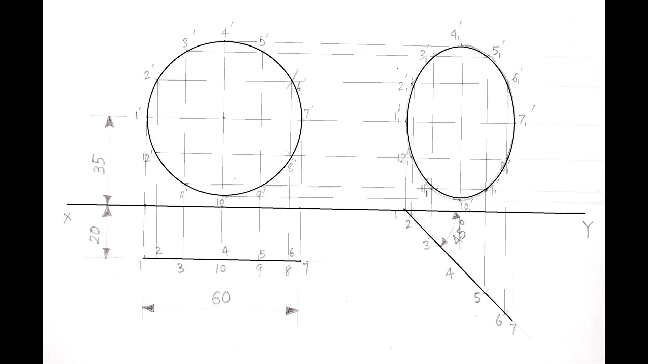 3.10-Projection of Circular Plane vertical and Inclined to VP - YouTube