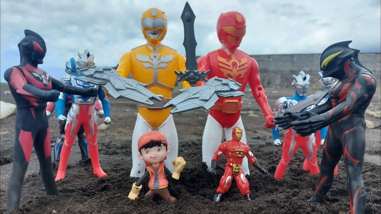 POWER RANGERS VS ULTRAMAN DARK ZAGI, ULTRAMAN UPIN IPIN BANTU KALAHKAN ...
